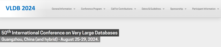 VLDB 2024即将截稿 - 知乎