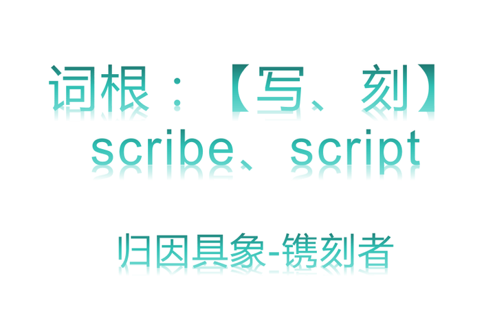 词根：【写、刻】scribe，script-归因具象-镌刻者 - 知乎