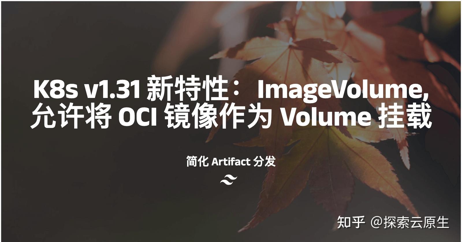 K8s v1.31 新特性：ImageVolume，允许将镜像作为 Volume 进行挂载 - 知乎