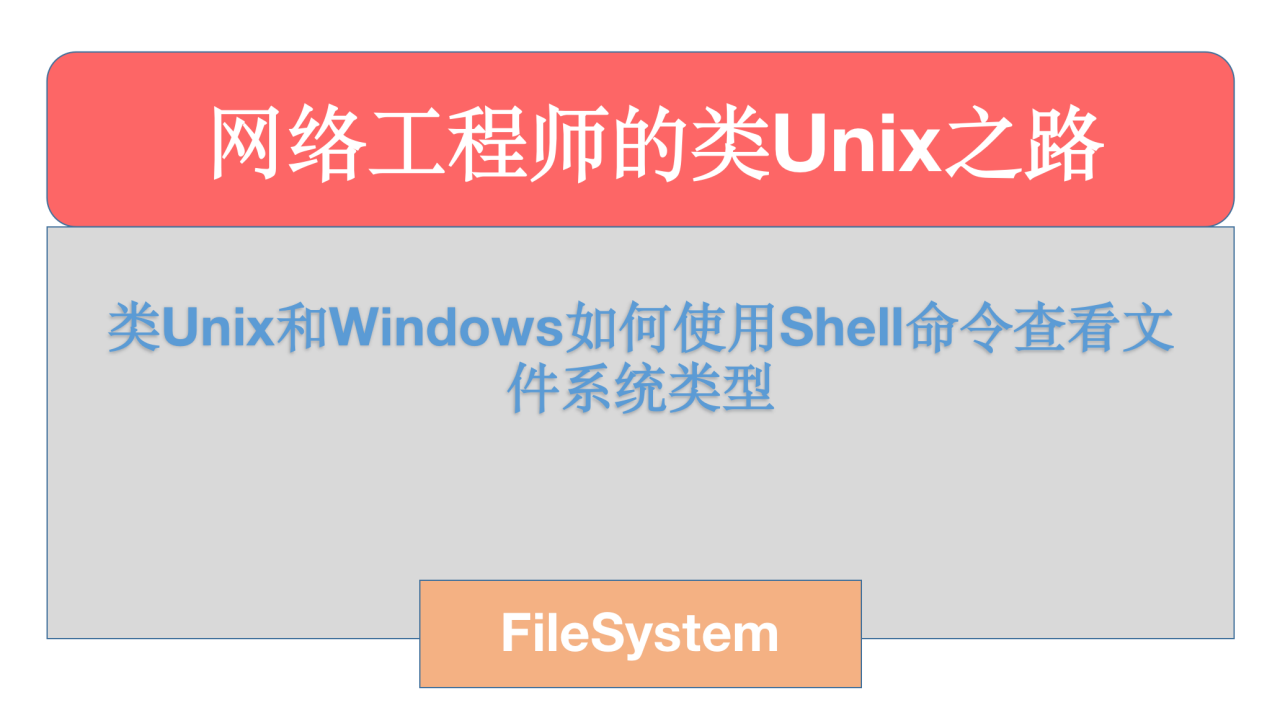 类Unix和Windows如何使用Shell命令查看文件系统类型 - 知乎
