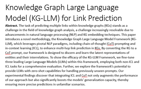Knowledge Graph Large Language Model (KG-LLM) for Link Prediction - 知乎