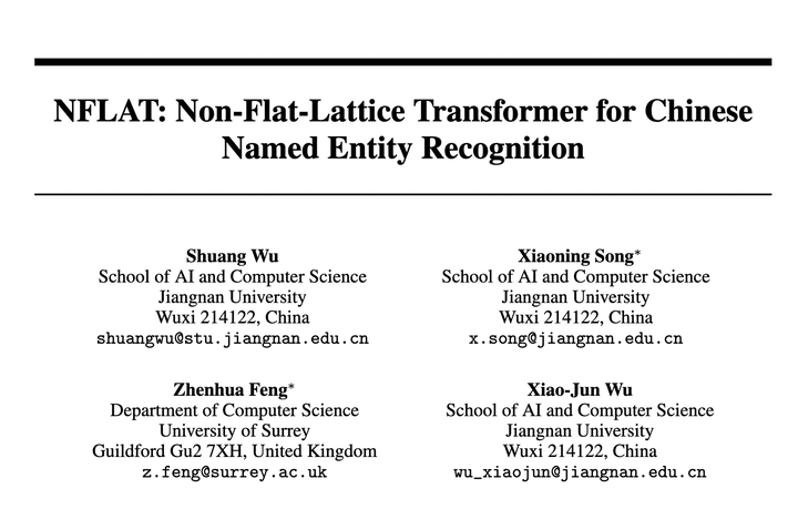 NFLAT : Non-Flat-Lattice Transformer for Chinese Named Entity ...