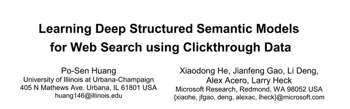 DSSM: Learning Deep Structured Semantic Models for Web Search using Clickthrough Data - 知乎