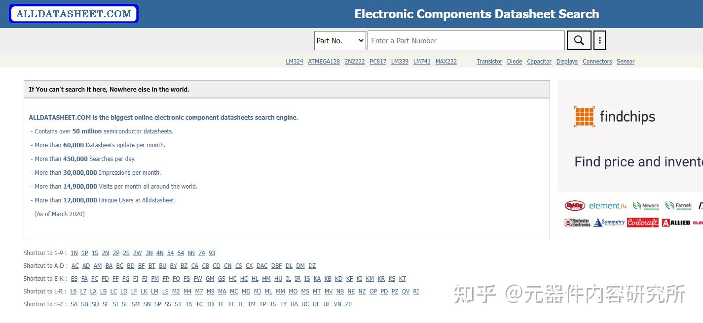 什么网站或软件可以查询电子元器件和它们的技术手册？ - 知乎