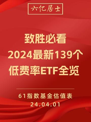 ETF投资必看：2024最新139个低费率ETF全览 - 知乎