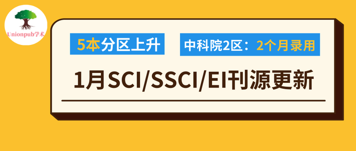 5本分区上涨！中科院2区仅2个月录用！1月SCI/SSCI/EI刊源表已更新！ - 知乎