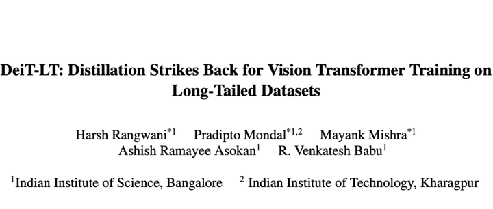 DeiT-LT：印度科学院提出针对长尾数据的`DeiT`升级模型 | CVPR 2024 - 知乎