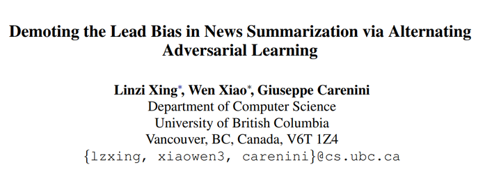 通过交替对抗学习降低新闻摘要中的前置偏差 - 知乎