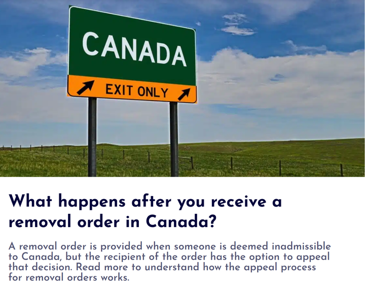 申请人如果收到removal order怎么办，是否意味着永久性禁止进入加拿大 - 知乎