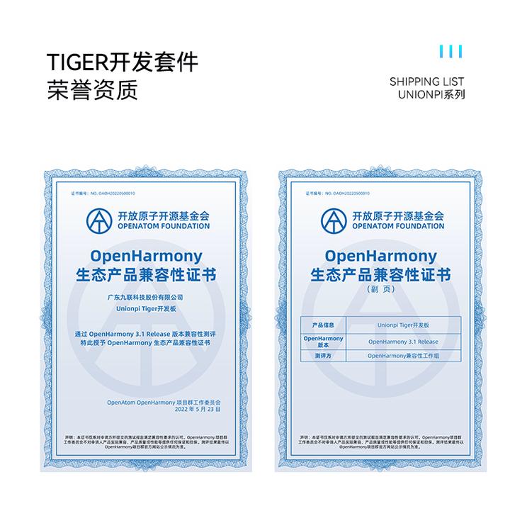九联科技Unionpi Tiger获颁OpenHarmony生态产品兼容性证书 - 知乎