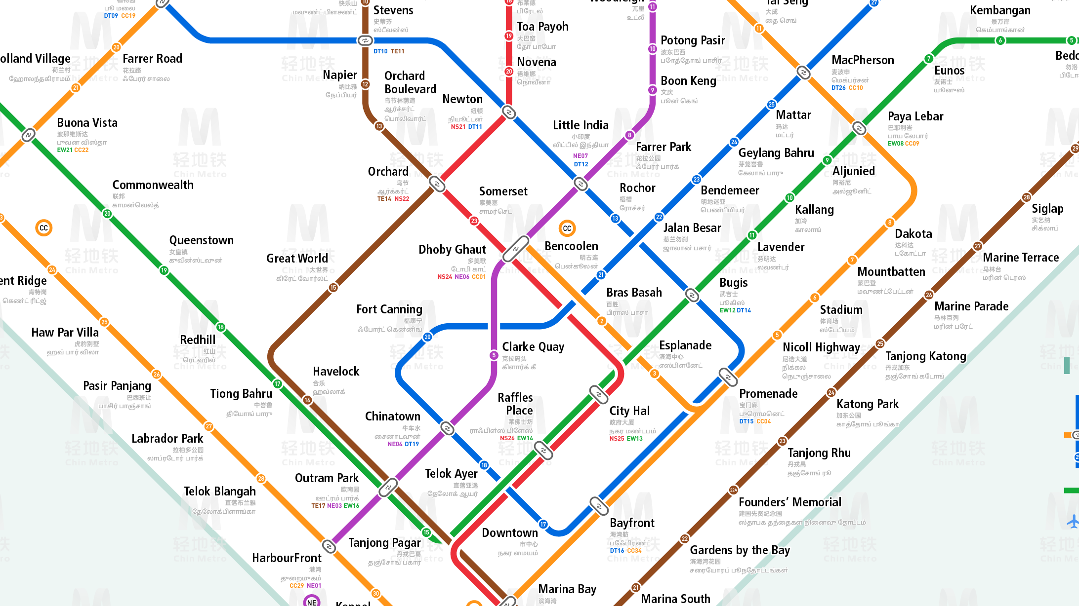 新加坡地铁线路图（2025+ / 运营版） - 知乎