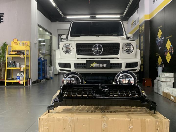 力拔山河兮气盖世！奔驰G350升级熏黑几何多光束大灯及AMG63中网 - 知乎