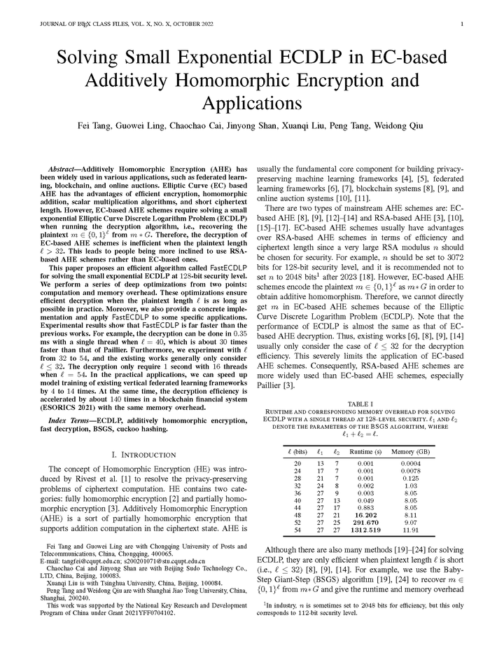 Solving Small Exponential ECDLP in EC-based Additively Homomorphic ...