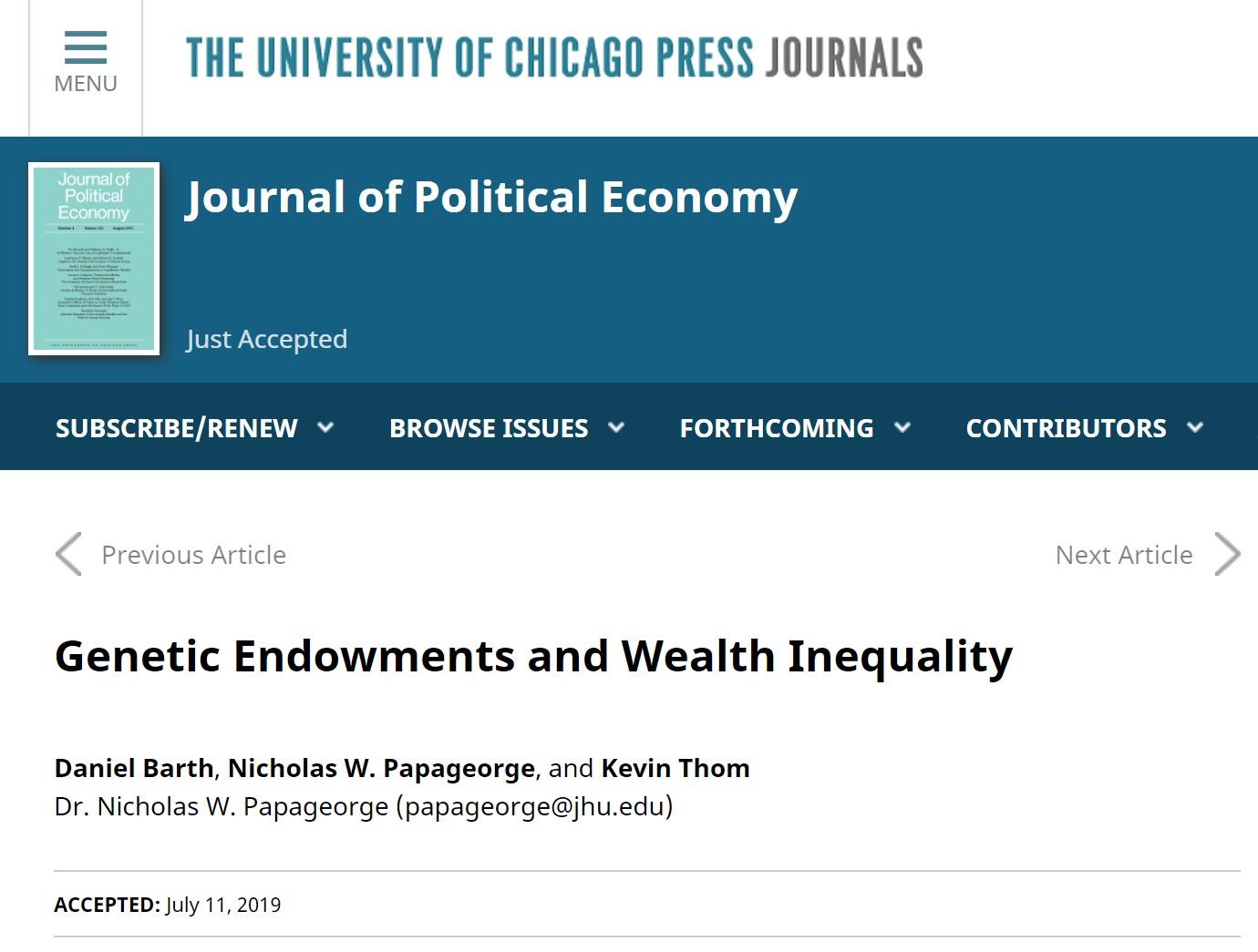 【研究速递】JPE新文发现教育成就基因能够预测个体财富积累水平 - 知乎