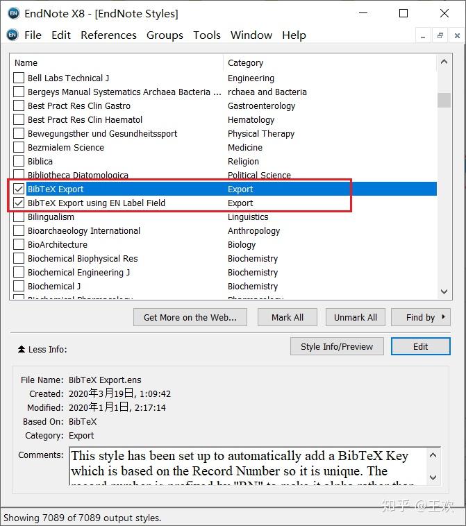 将 EndNote 文献信息导出成 BibTeX 格式 - 知乎