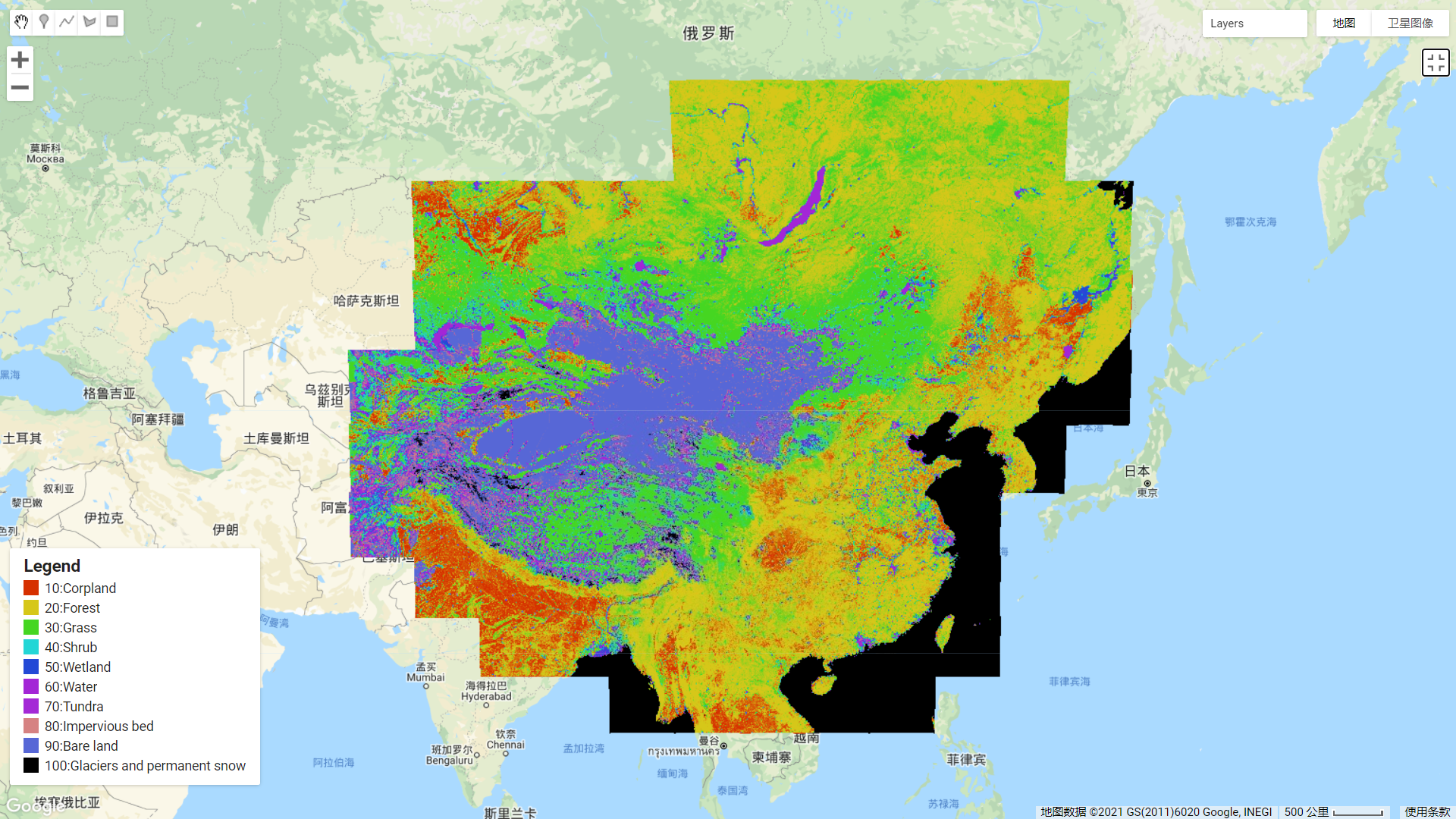 【资源分享】GEE Asset：中国地区的GLC30 2020 - 知乎
