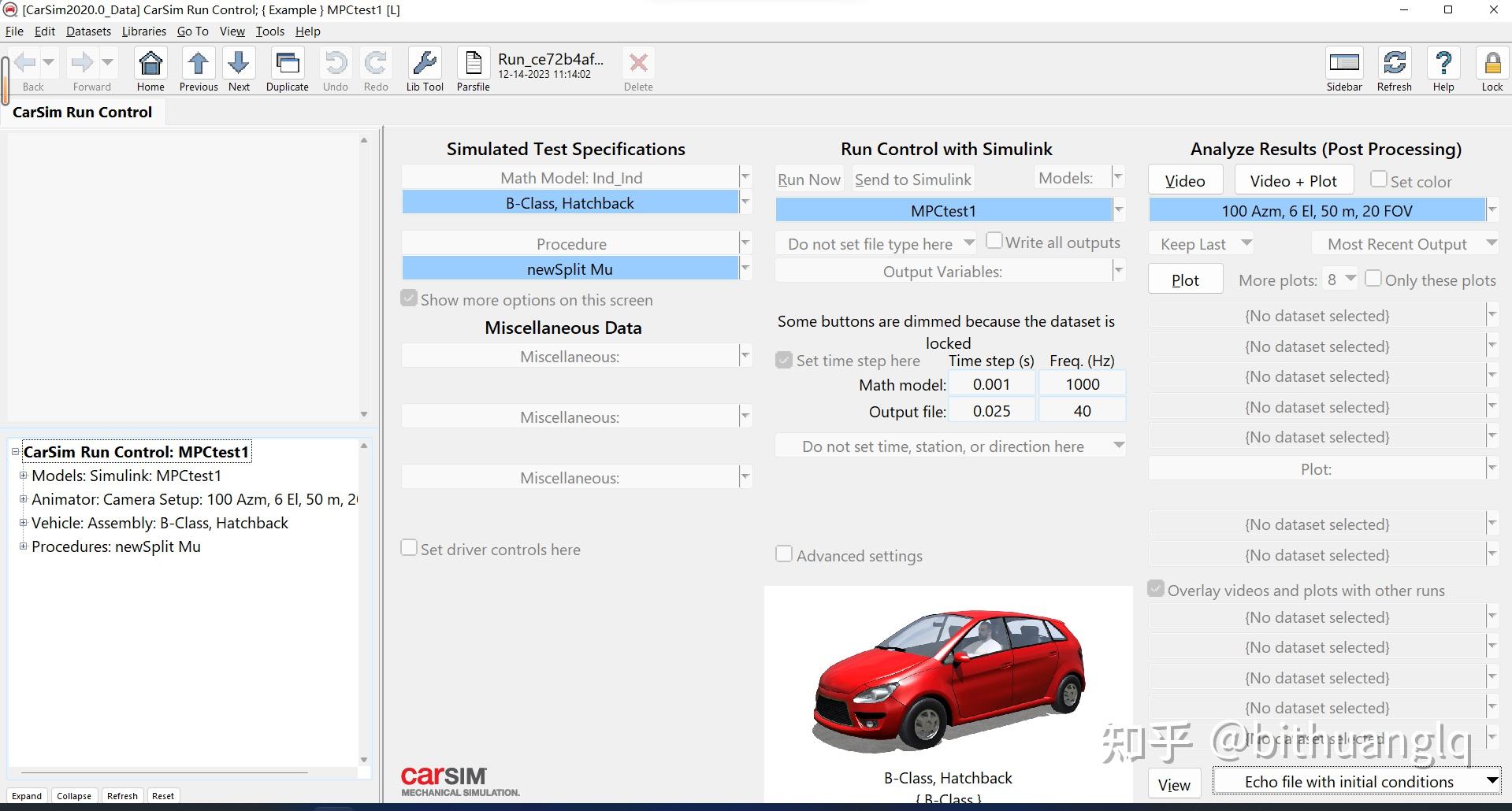 基于CarSim和Simulink的MPC轨迹跟踪示例 - 知乎
