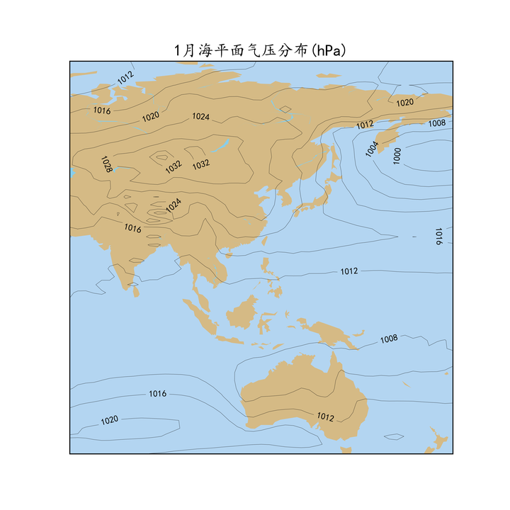绘制等值线地图——以气压等压线为例(Python版） - 知乎