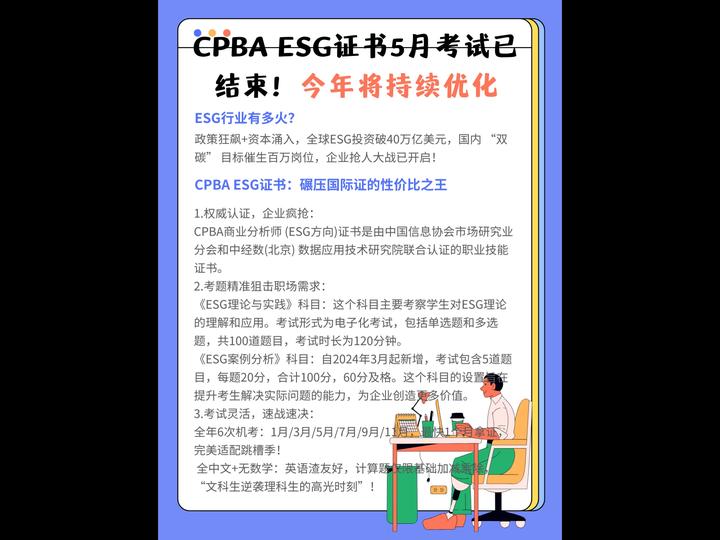 CPBA ESG证书5月考试已结束！今年将持续优化 - 知乎