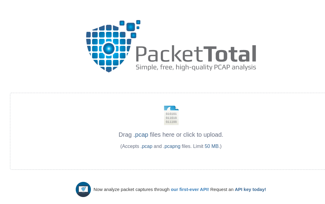 酷站推荐 - packettotal.com - PacketTotal | online PCAP - 知乎