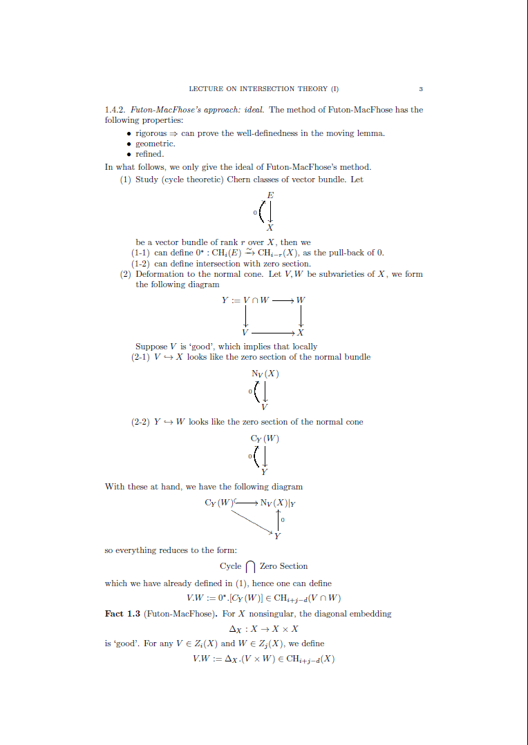 Notes on Intersection Theory (I) - 知乎