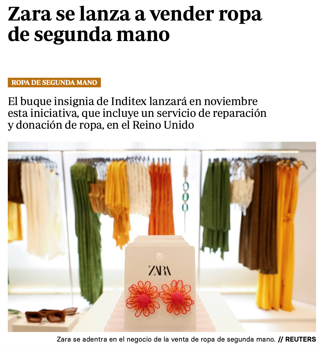 Zara Pre Owned——时装业巨头启动二手服装买卖平台 - 知乎
