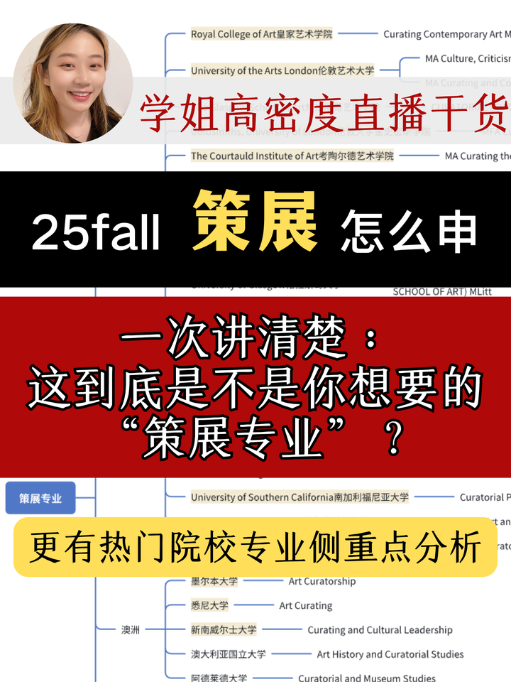 「申请直播课」25fall“策展”专业该怎么来规划和申请？ - 知乎