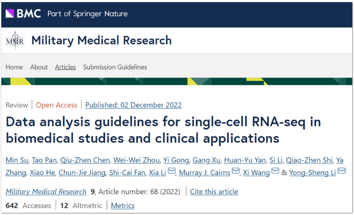 超详细 | 生物医学研究和临床应用中scRNA-seq的数据分析指南 - 知乎
