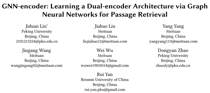 GNN-encoder: Learning a Dual-encoder Architecture via Graph Neural Networks for Passage ...