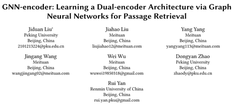 GNN-encoder: Learning a Dual-encoder Architecture via Graph Neural Networks for Passage ...