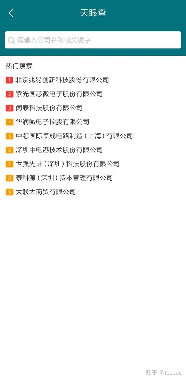 【重磅】icspec 上线“天眼查”&“云盘”两大功能，邀您体验！ - 知乎
