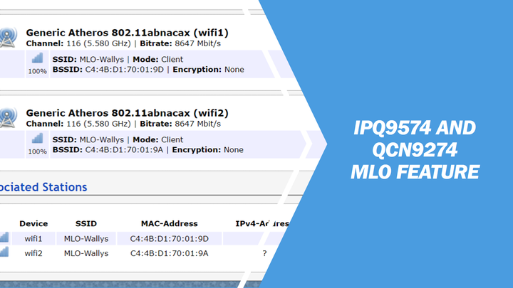 IPQ9574 and QCN9274: Explore the WiFi7 MLO feature Test with Wallys ...