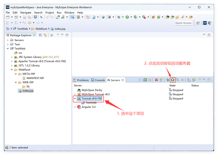 Java Web开发, myeclipse配置本地的tomcat、部署项目、启动项目、超详细小白保姆级教程 - 知乎