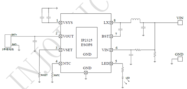 IP2325 5V 输入2-3节串联锂电池升压充电IC - 知乎