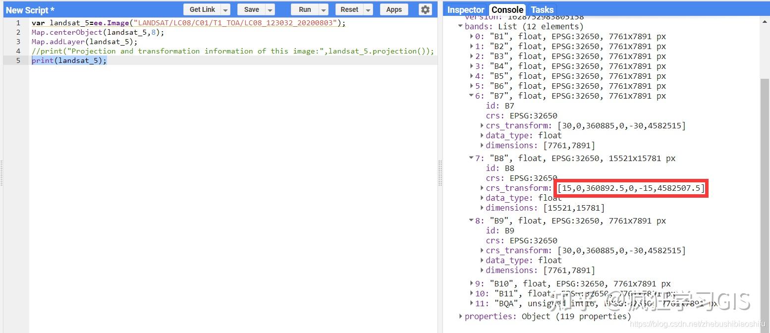 Google Earth Engine谷歌地球引擎图层投影信息与参考坐标系及空间转换参数的获取 - 知乎