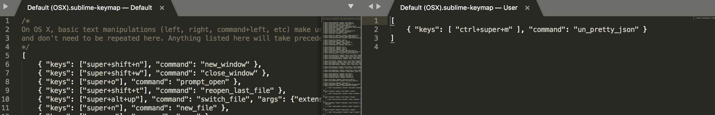 sublime text 2 json格式化后如何反格式化，也就是说还原原来的形式? - 知乎