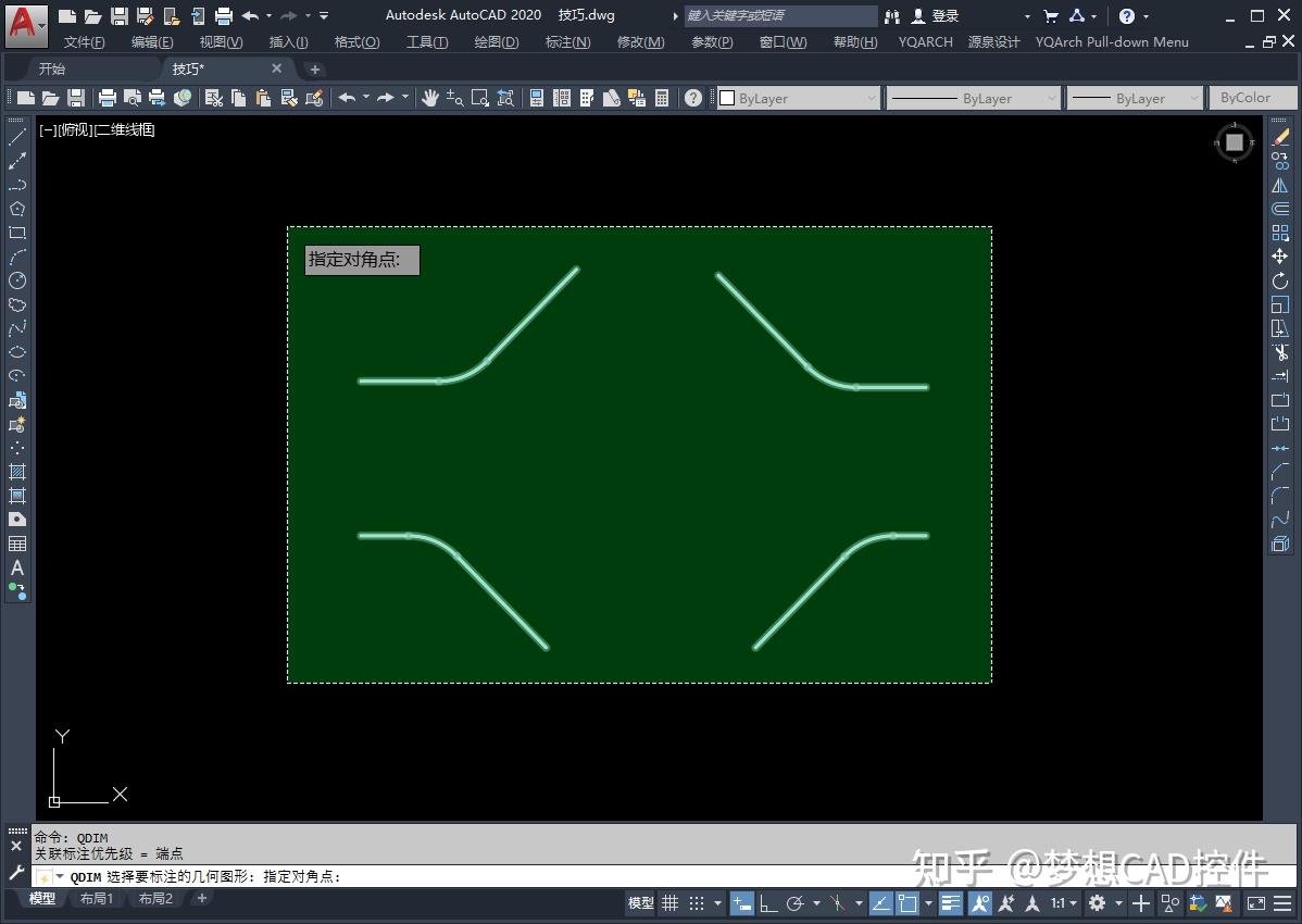 CAD怎么一次标注多个圆角 - 知乎