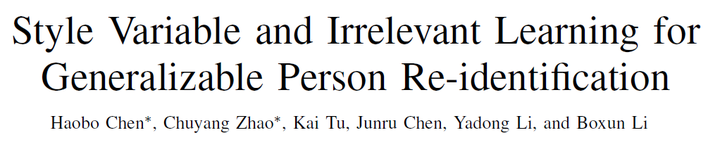论文笔记22：Style Variable and Irrelevant Learning for Generalizable Person Re-identification - 知乎