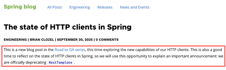 突发！Spring 宣布弃用 RestTemplate！！ - 知乎