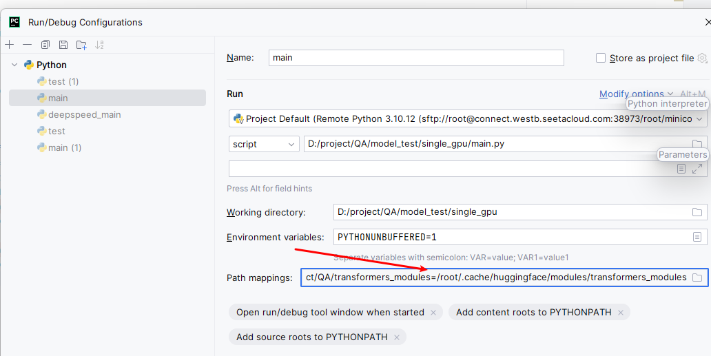 pycharm远程调试：Couldn't apply path mapping to the remote file. - 知乎
