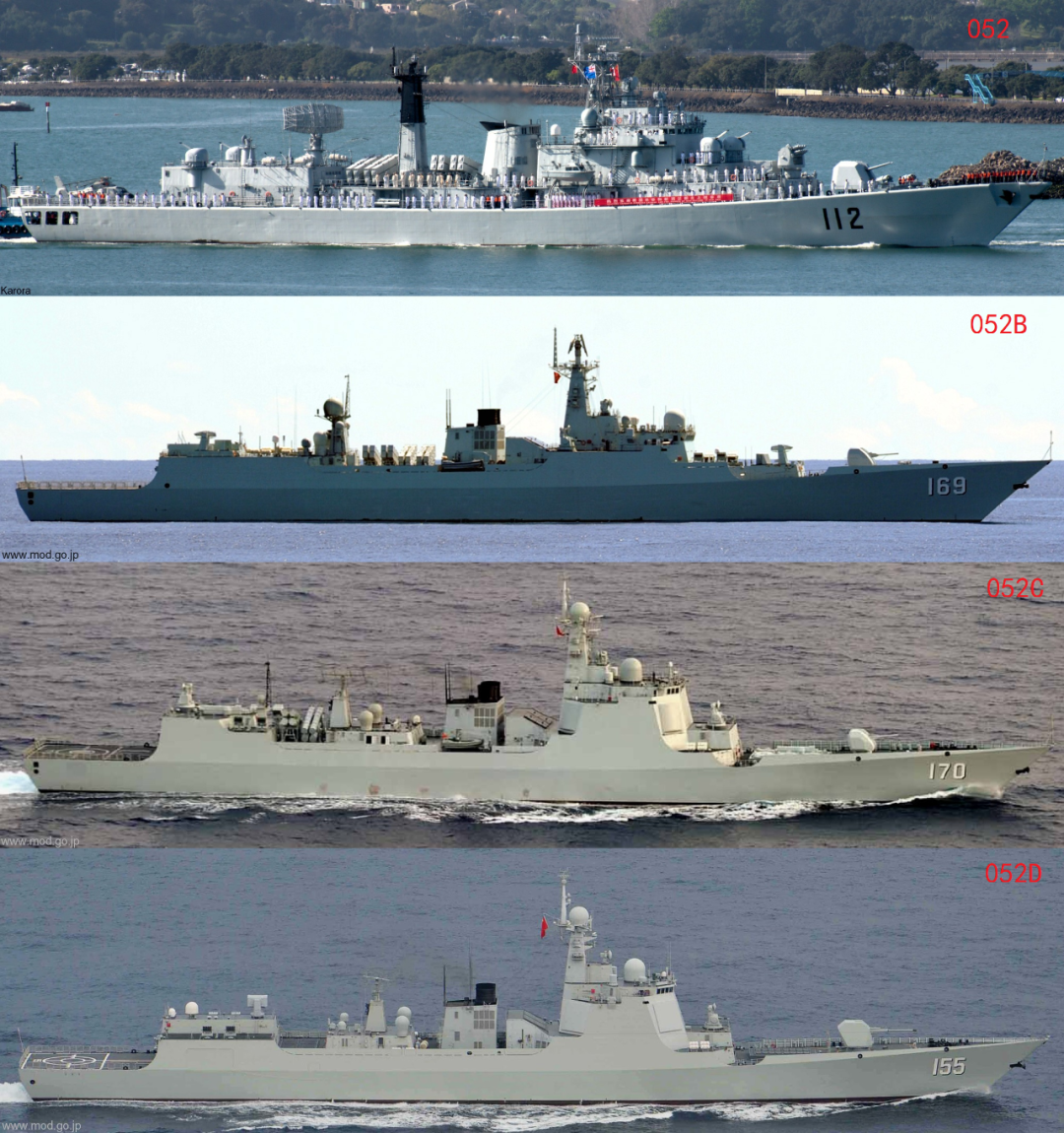 从052A，052B，052C发展到052D，这四型驱逐舰都有依次哪些性能进步？ - 知乎