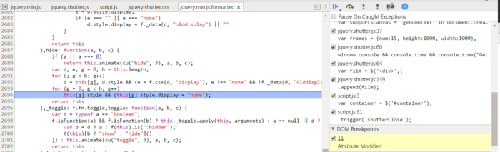 使用DOM Breakpoints找到修改属性的Javascript代码 - 知乎