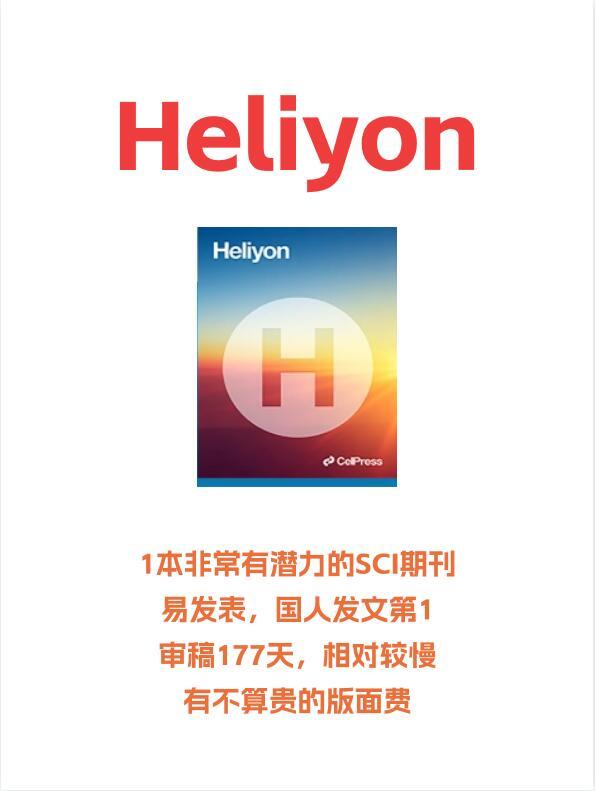 Heliyon发文量大，全科可收的易中SCI期刊 - 知乎