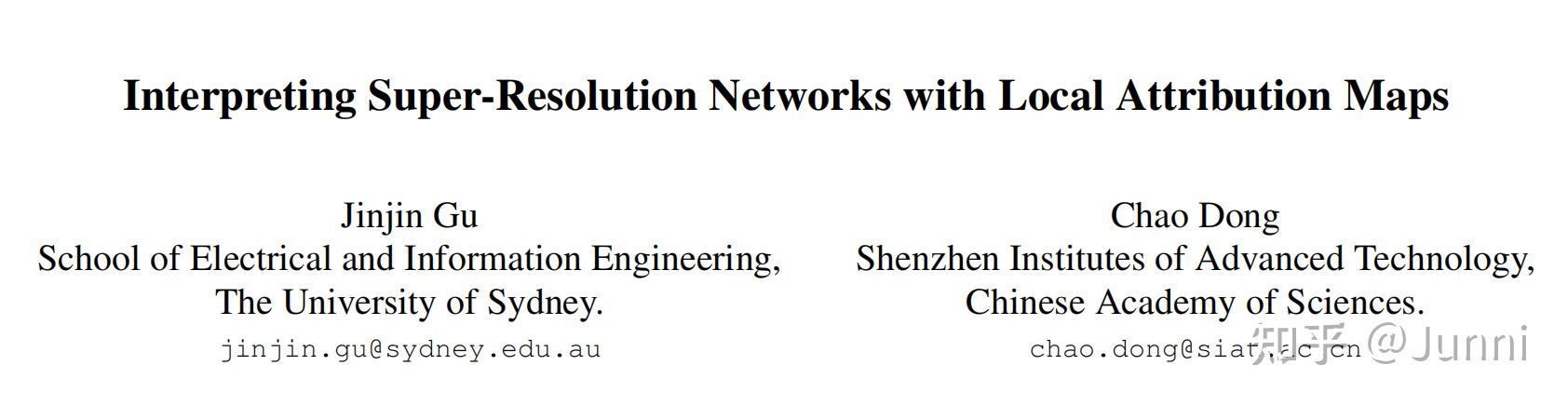 论文笔记 | Interpreting Super-Resolution Networks with Local Attribution Maps - 知乎