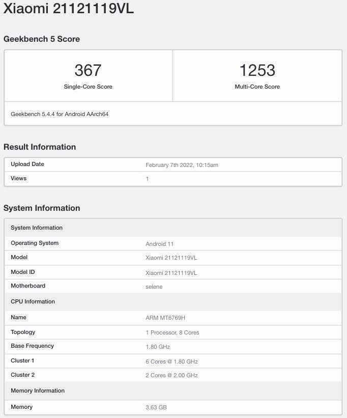 Redmi 10 2022 出现在 Geekbench 上，揭示了关键规格 - 知乎