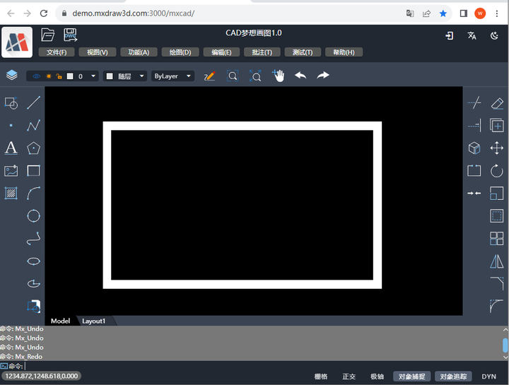 在线CAD（网页查看编辑DWG）中使用mxcad库绘制矩形 - 知乎