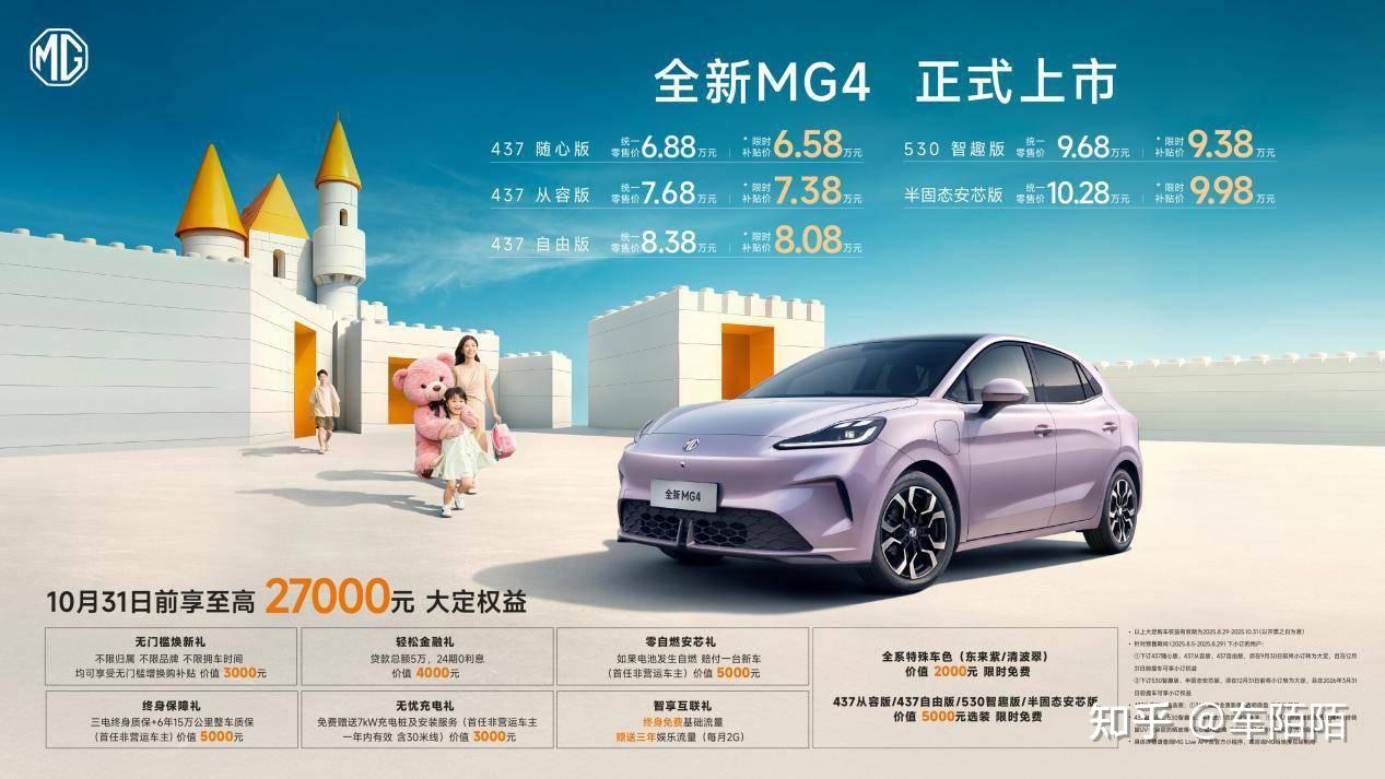 海豚的产品，星愿的价格，6.58万起全新MG4正式上市！ - 知乎