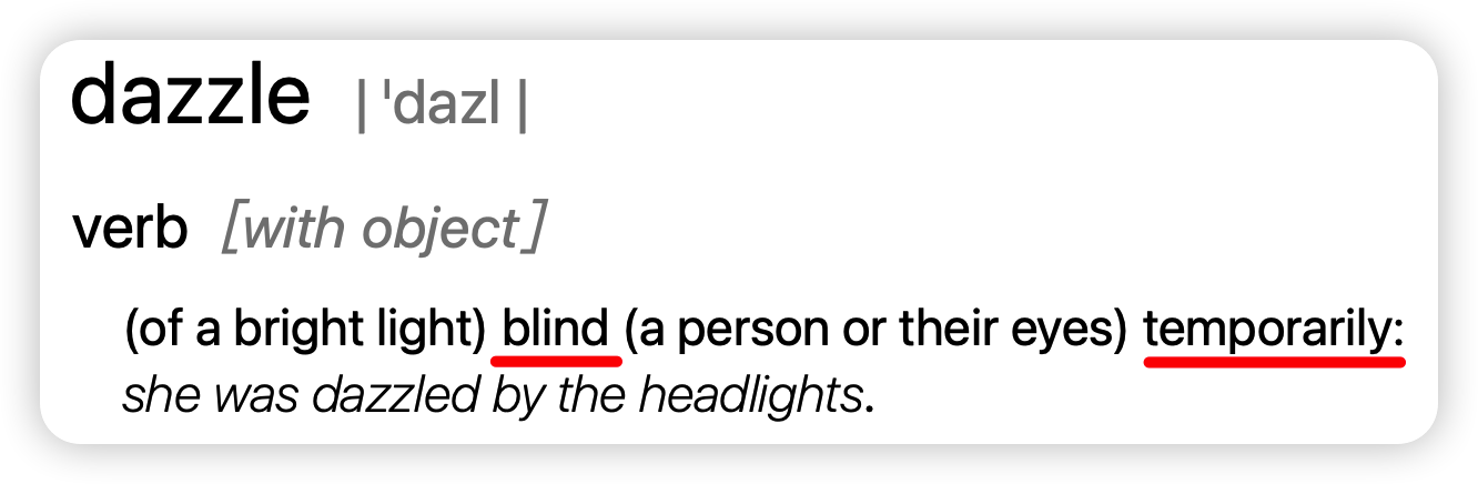 dazzle 和 glare 的区别是什么? - 知乎