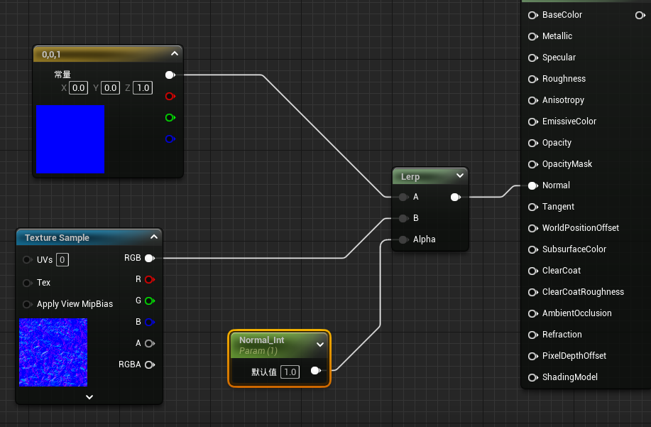 虚幻材质之用Lerp节点控制法线贴图强度 - 知乎
