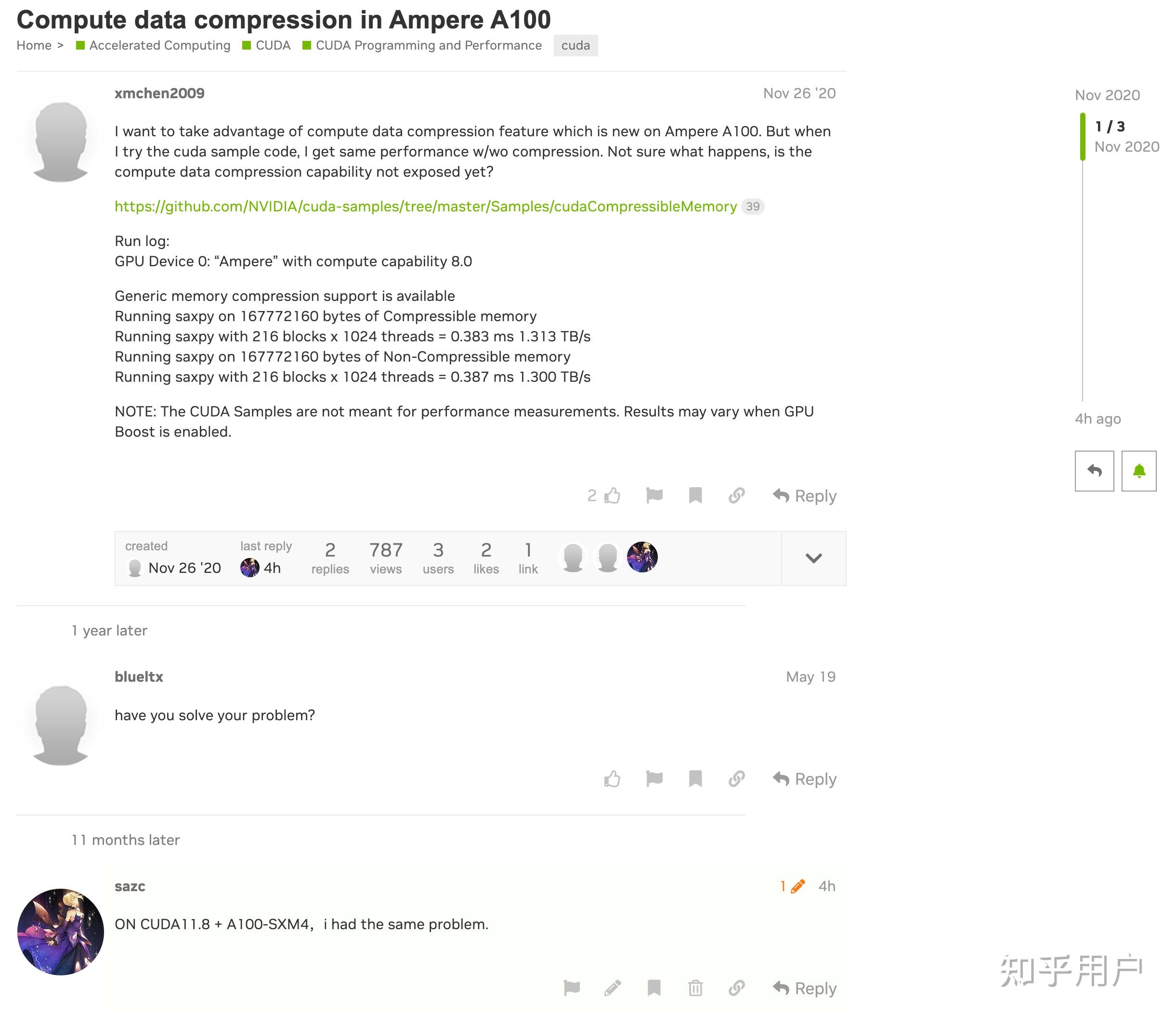 如何使用Ampere A100 的Compute Data Compression 特性？ - 知乎